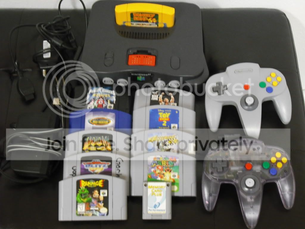 N64 console w/10 rare game lot FS